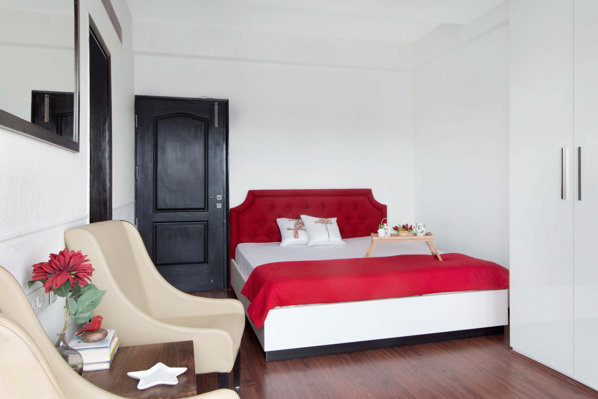 1-BHK Flat In Delhi With 6-Seater Dining Room Design | Livspace