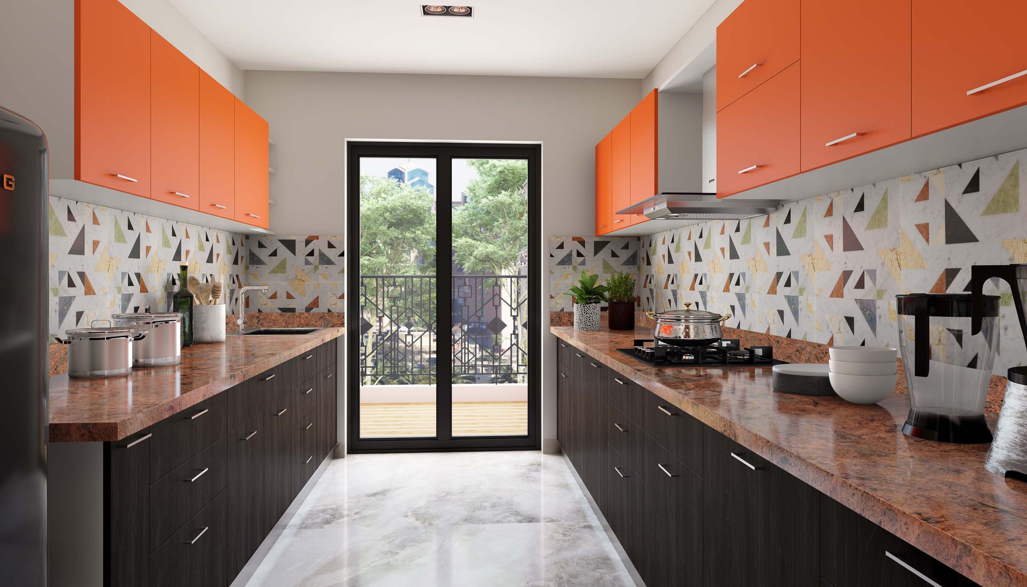 Contemporary Parallel Kitchen Design: Perfect for Medium to Large ...