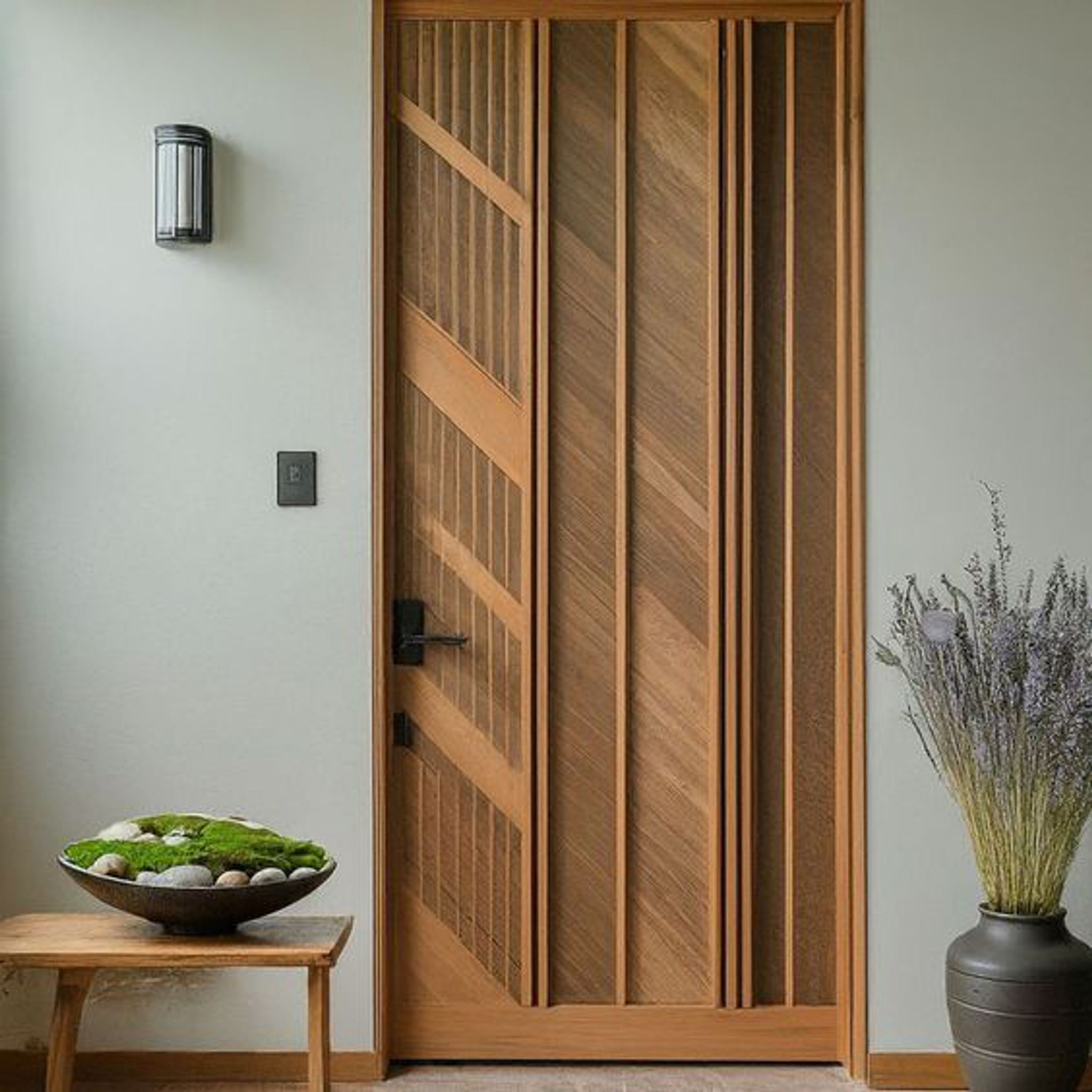 Stylish Entrance Door Design Modern Plywood Door With Matte Finish