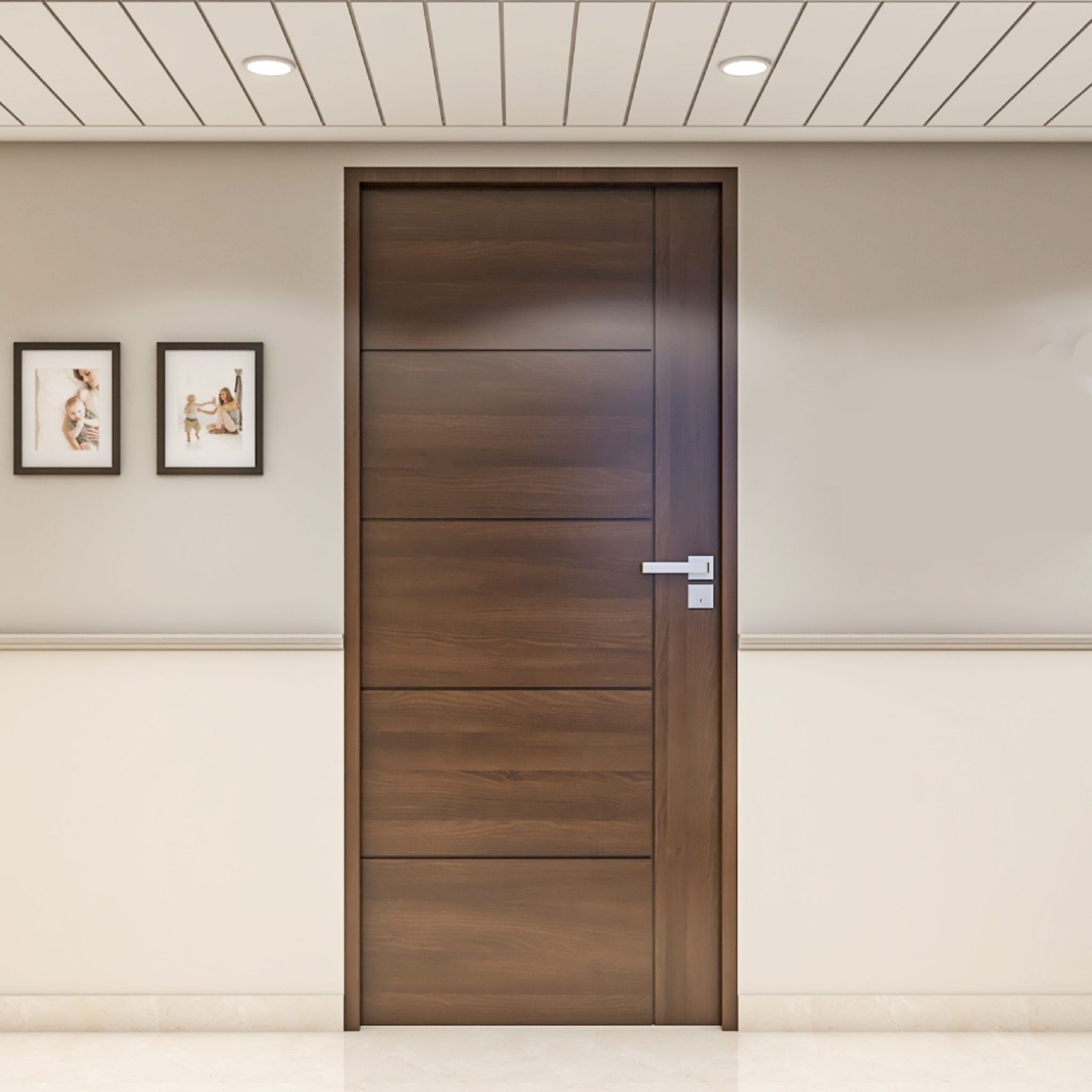 Stylish Modern Swing Single Door Design with Suede Finish for Living ...