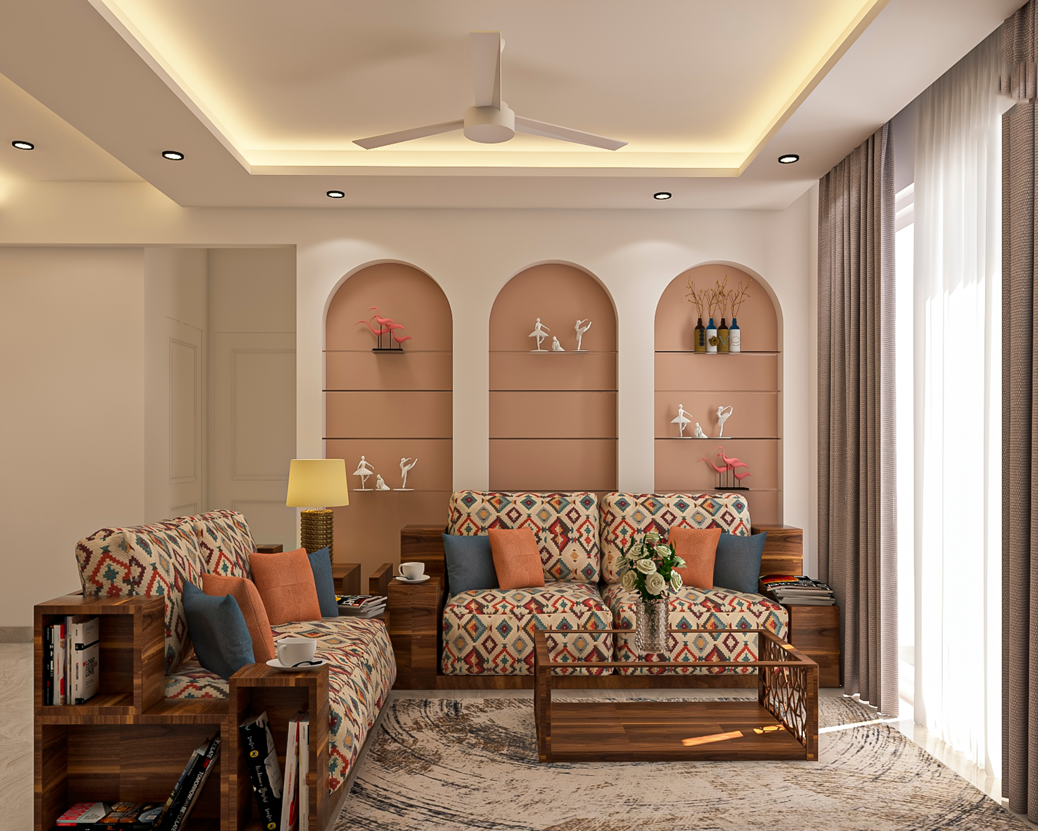 Peripheral Modern False Ceiling Design With Paint | Livspace