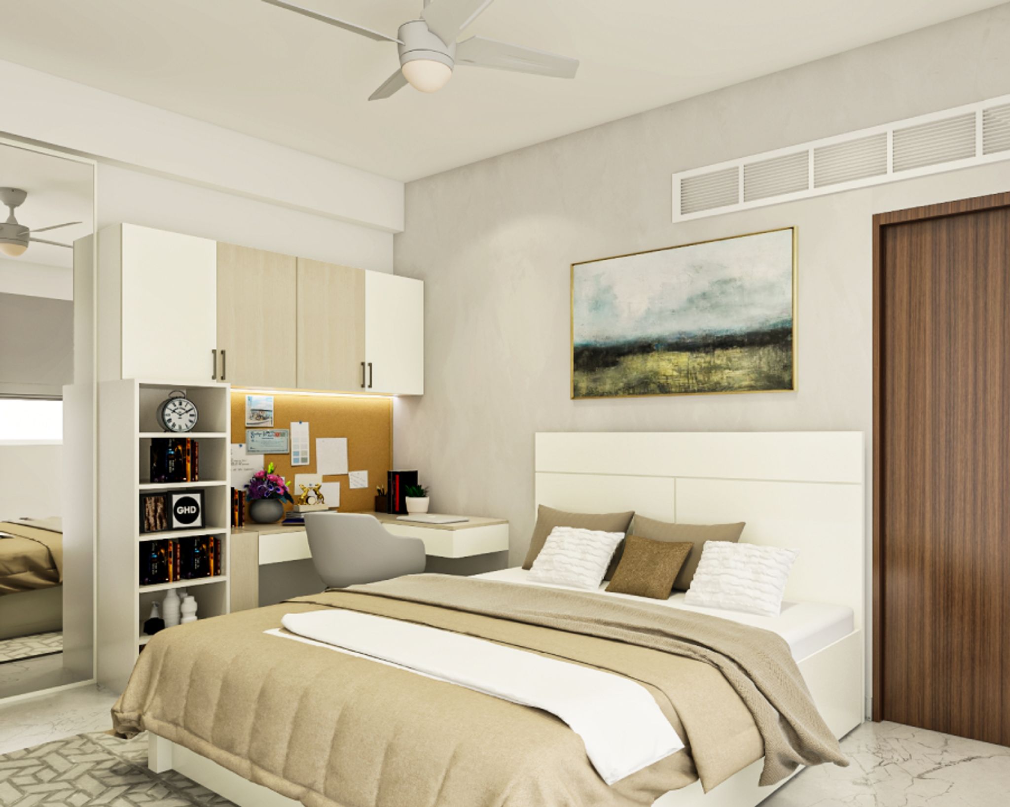 Modern Bedroom Colours In Beige | Livspace