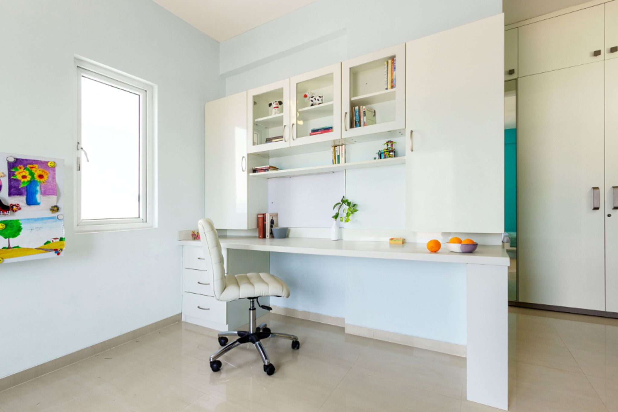 White Swing Window Design With High-Quality Glazing | Livspace