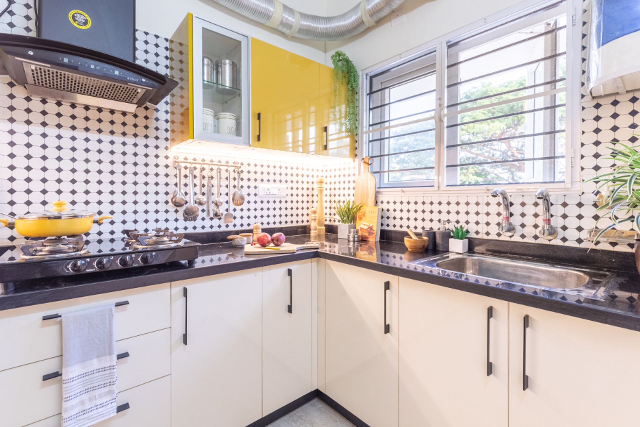 White UPVC Window Design With Grills And Shutters | Livspace