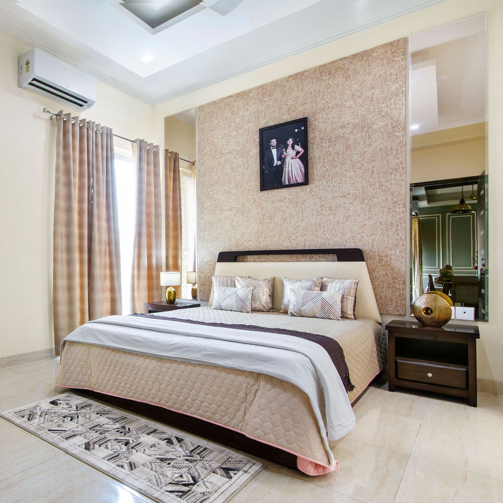 2-BHK Interior For Noida Flat With Mid-Century Modern Aesthetics | Livspace