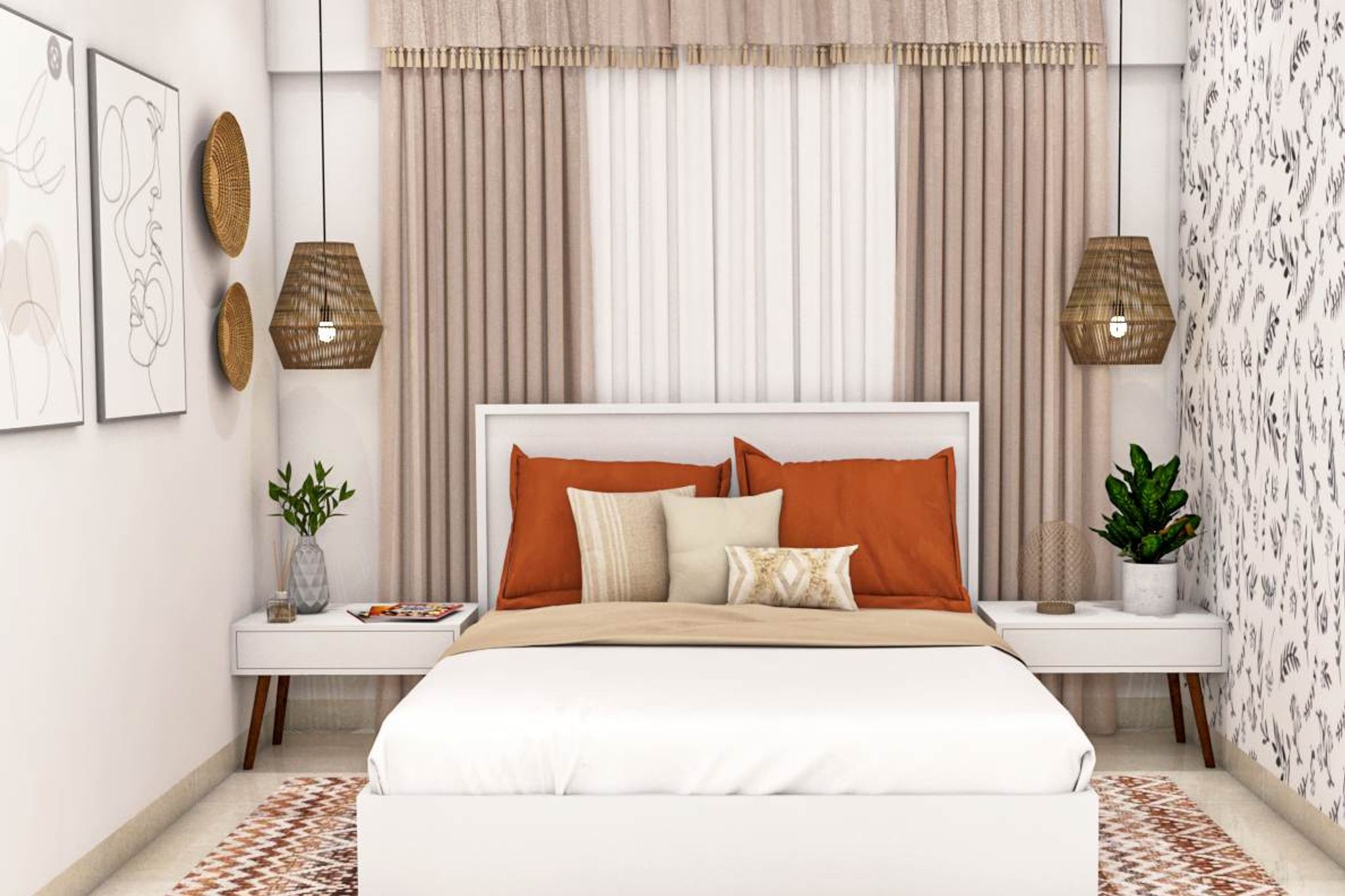 Spacious Guest Room Design With Scandinavian Interiors | Livspace