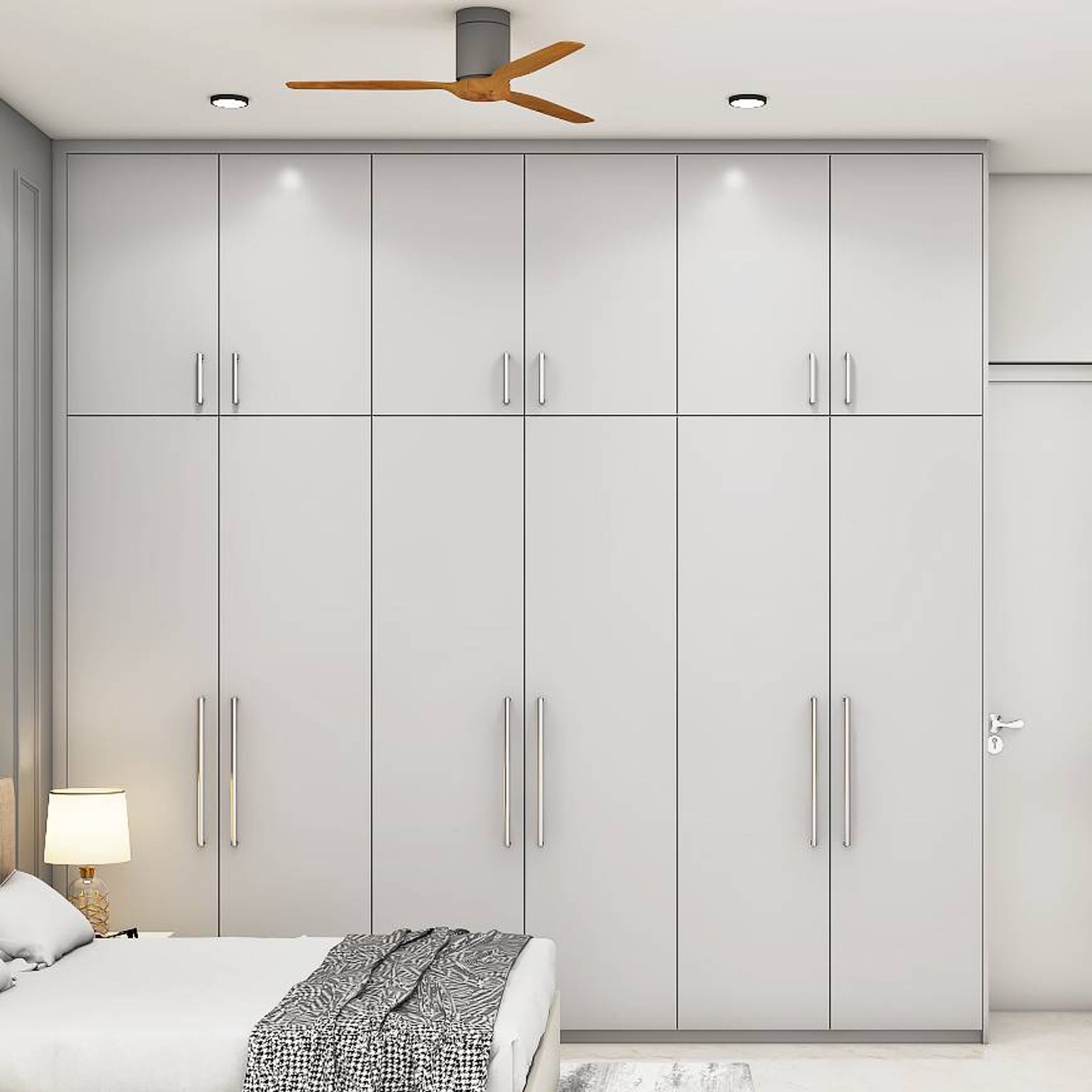 Modern Spacious Wardrobe Design With Loft | Livspace