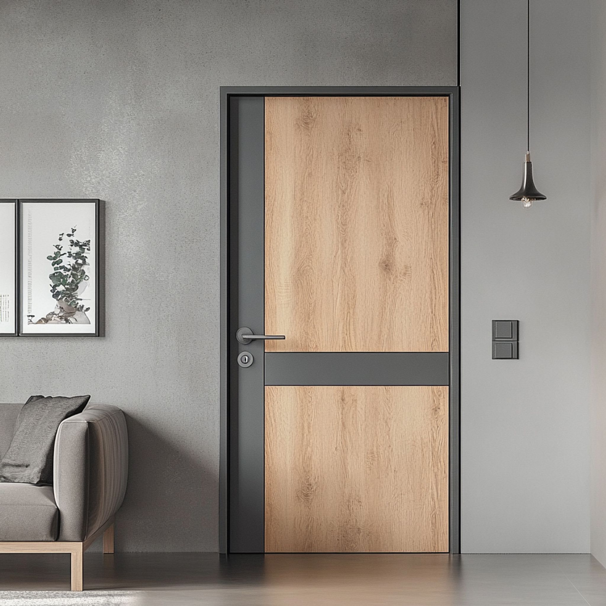 Contemporary Swing Single Door with Matte Finish Perfect for Living ...