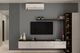 Earthy TV Unit Design With Wall-Mounted Console Unit | Livspace
