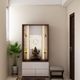 Spacious Mandir Design With Beige Wall Paint | Livspace