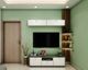 White And Brown TV Unit With A Matte Finish | Livspace