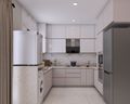 Compact Kitchen Design With Loft Units And Wicker Baskets - 8X8 Ft ...