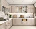 Modern Compact L-Shaped Kitchen Cabinet Design With Ambient Lighting ...