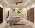 Spacious Guest Room Design With King-Sized Bed And Beige Fabric - 12X9 ...