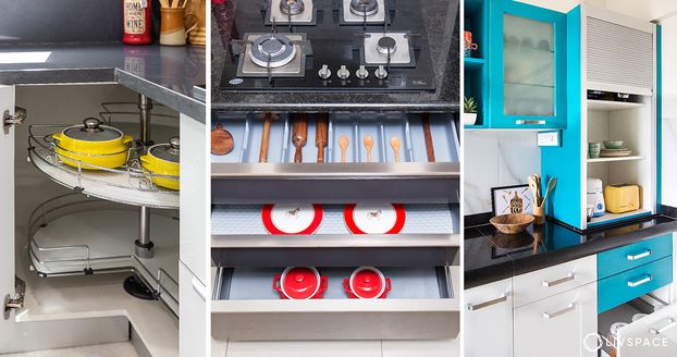 Kitchen Tall Unit Design | Kitchen Cabinet Ideas by Livspace