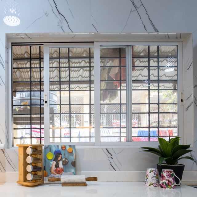 Sliding Window Design With Shutters For Ventiilation | Livspace