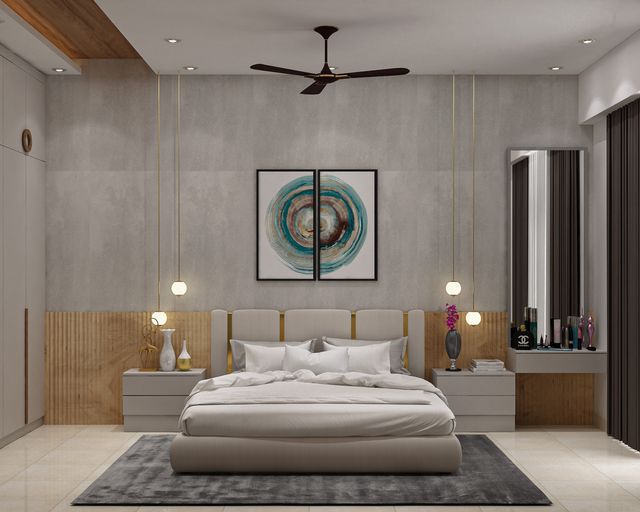 Modern Gypsum and Wood Single Layer False Ceiling Design with Paint and ...