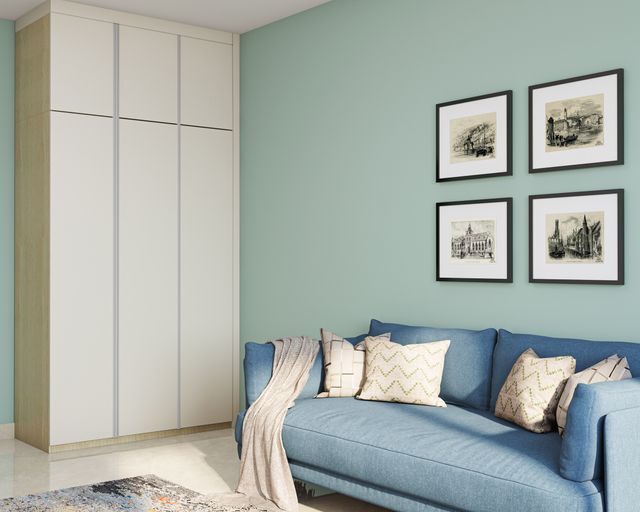 Scandinavian Fluted 3-Door Swing Wardrobe Design with Matte Finish ...