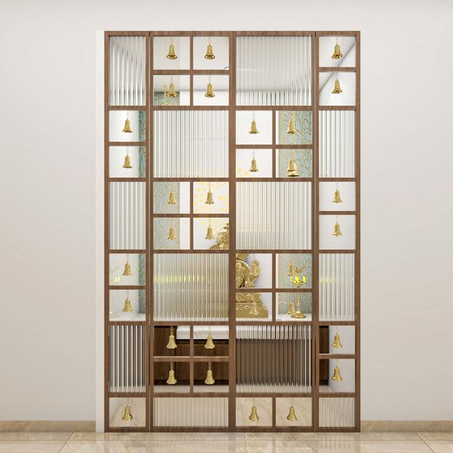 Spacious Modern Convenient Mandir Design With Shutters | Livspace