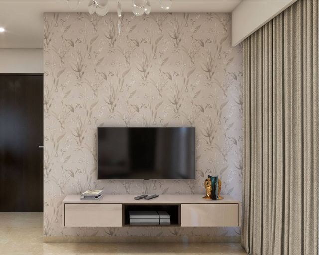 Spacious Modern Style TV Unit With Storage Space | Livspace