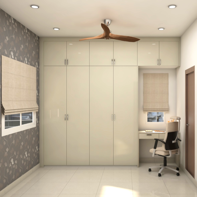 Low Maintenance Modern Themed Spacious Wardrobe Design | Livspace