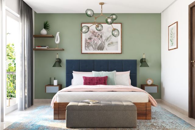 Modern Pastel Green Wall Paint Design: Perfect for Bedroom ...