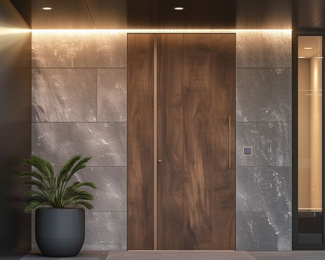 Sleek Entrance Single Door Design with Matte Finish and Modern Swing ...