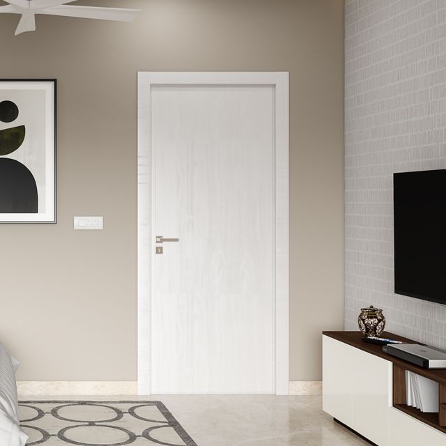 Modern Matte Finish Single Door Design: Ideal for Bedroom and Living ...