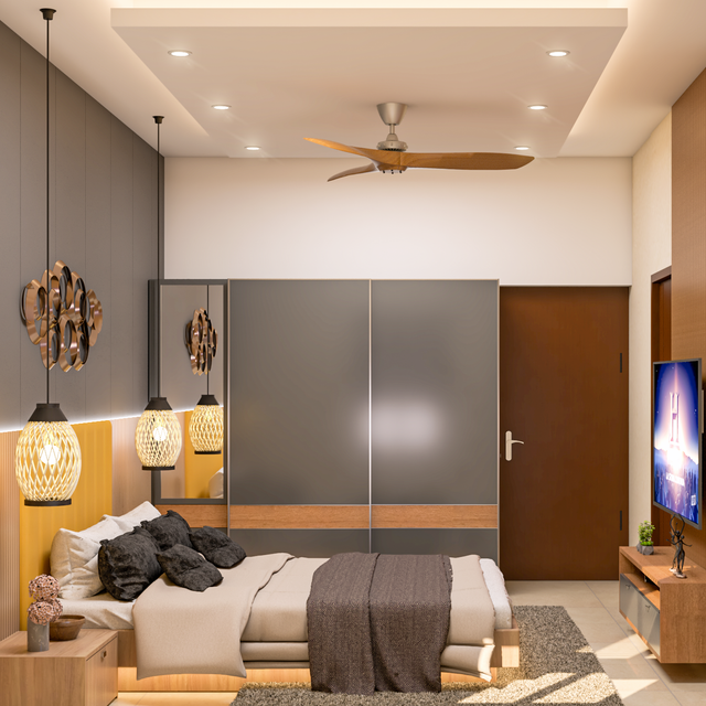 Spacious Single-Layered False Ceiling Design | Livspace