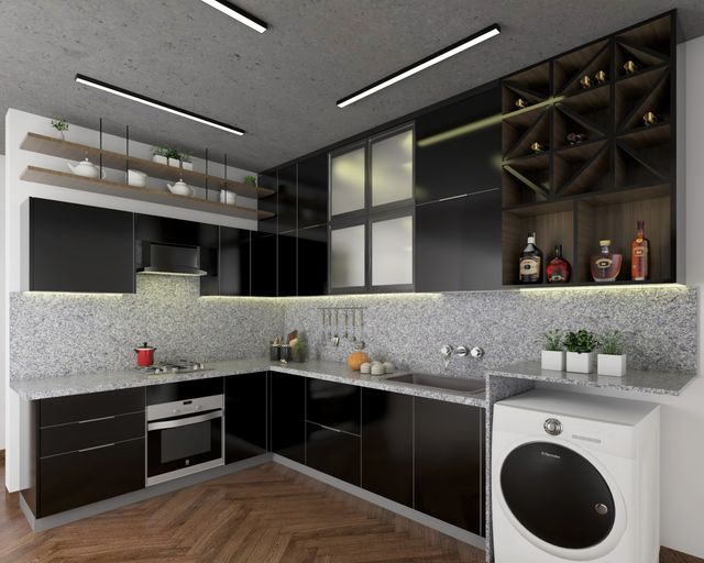 Single Layered Ceiling Design With Linear Lights | Livspace