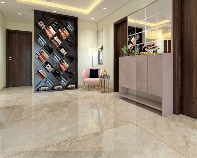 Square Contemporary Flooring Design | Livspace