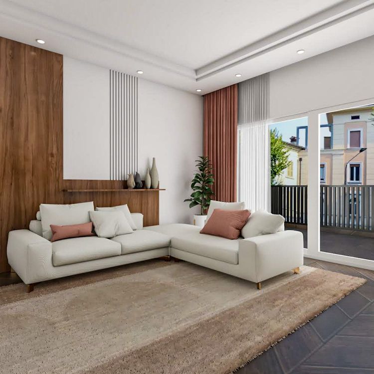 Contemporary POP Double-Layered Peripheral Ceiling Design | Livspace