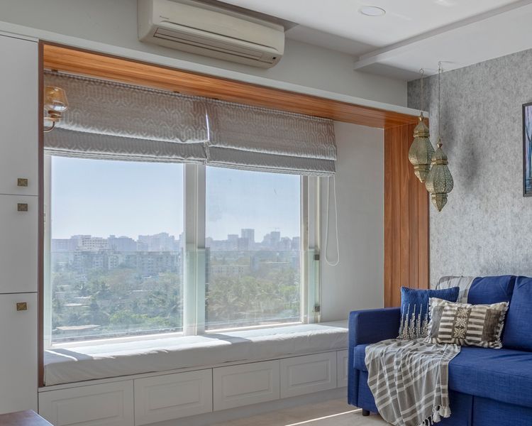 Sliding Window Design With Attached Seating | Livspace