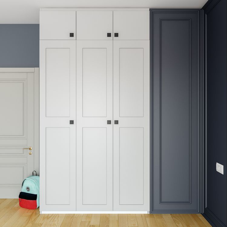 Classic White Wardrobe Design With Maximum Storage | Livspace