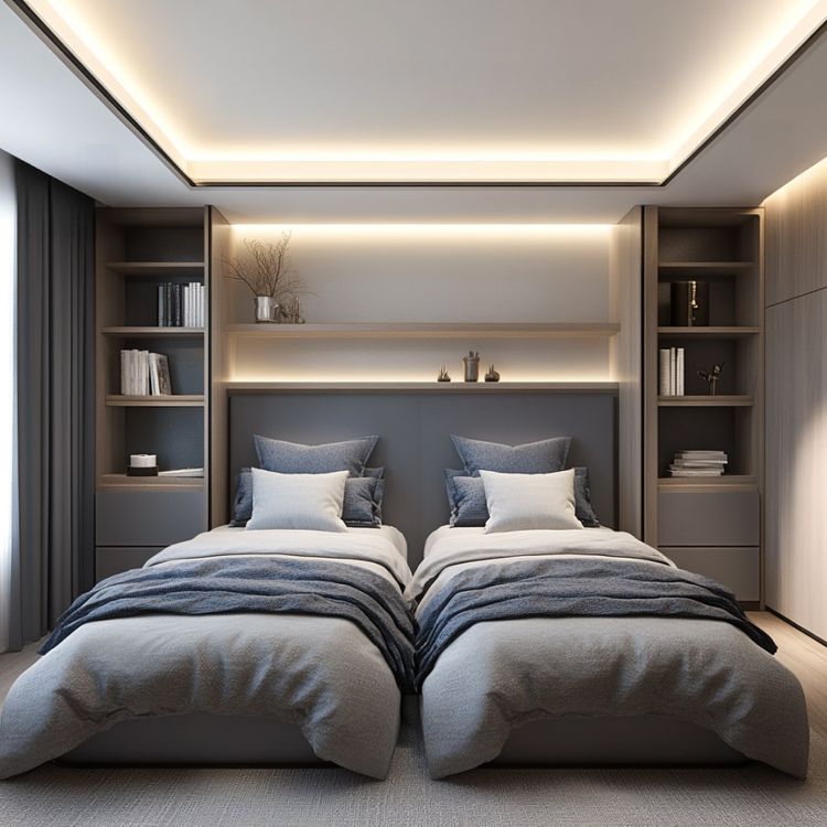 Modern Rectangular False Ceiling Design With Cove Lights in Gypsum ...