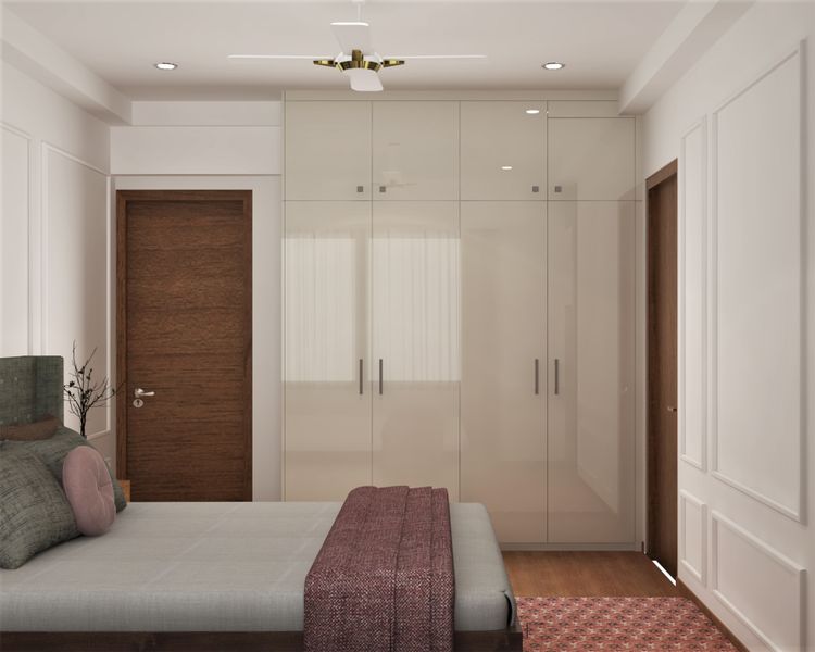 4-Door Modern Swing Wardrobe Design in High Gloss Finish and Hinged ...