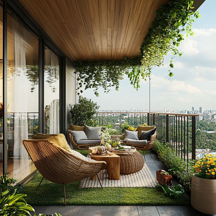 Modern Balcony Design: Space Offering Spectacular City Views | Livspace