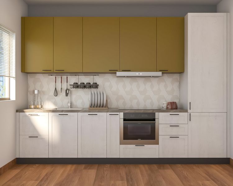 "Minimal and Easy Clean Straight Kitchen Design: Granite Countertop and ...