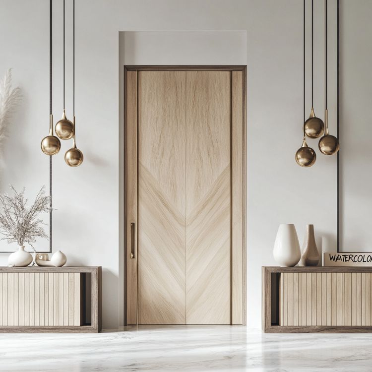 Swing Single Door Design in Matte Finish for Minimal Entrance Doors ...