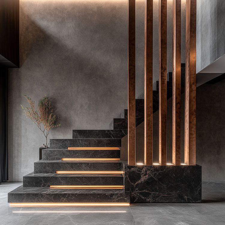 Stunning L-Shaped Marble Staircase Design Perfect for Modern Homes and ...