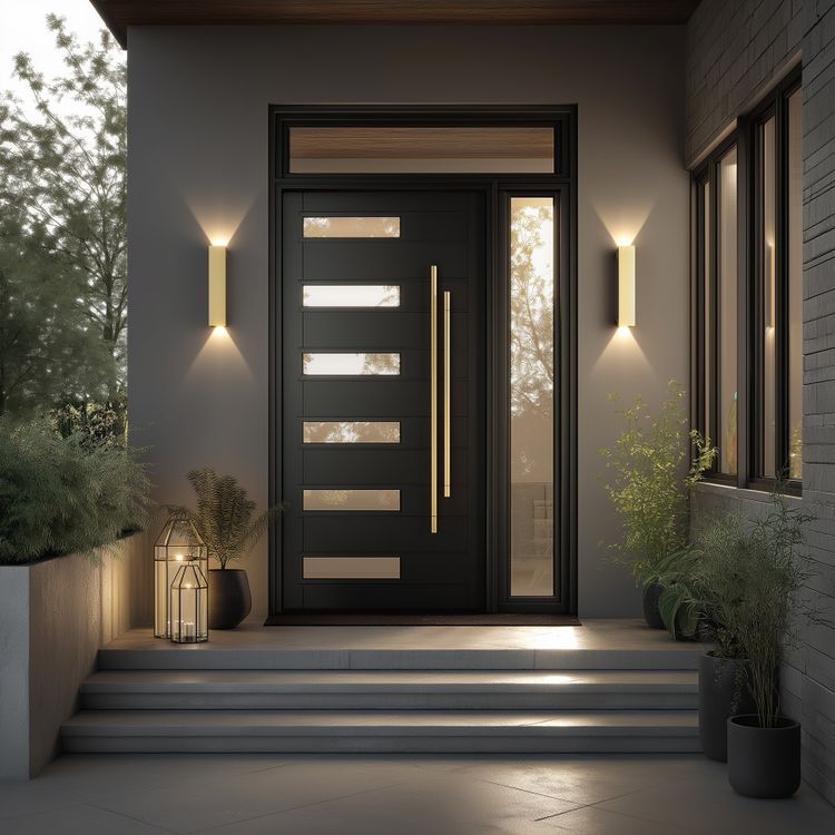 Matte Finish Contemporary Tall Swing Single Entrance Door Design | Livspace