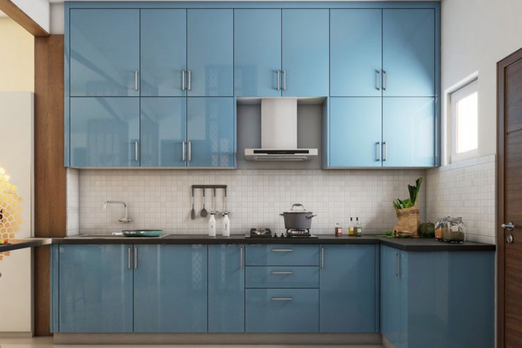 Kitchen Design With Drawers And Loft Storage - 10X7 Ft | Livspace