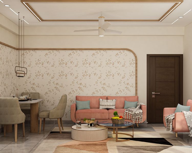 Double Layer Gypsum and Wood False Ceiling Design Contemporary Style ...