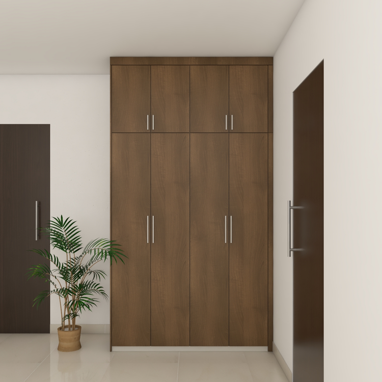 Simple and Elegant Wardrobe Design with Earthy Textures | Livspace