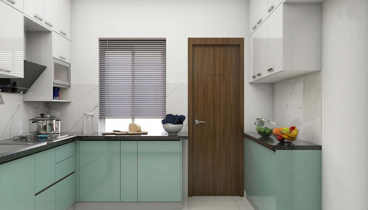 L-Shaped Modular Kitchen Design | Livspace