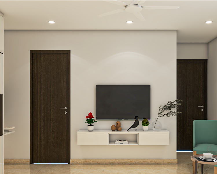 Modern Spacious TV Unit Design With Ambient Lighting | Livspace