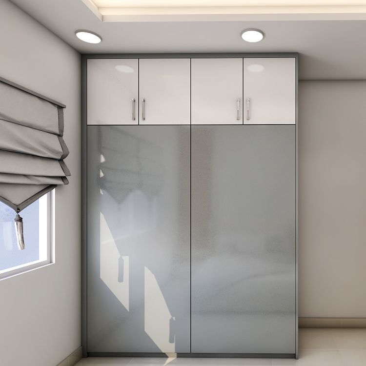 Contemporary Sliding Door Wardrobe Design With Lofts | Livspace