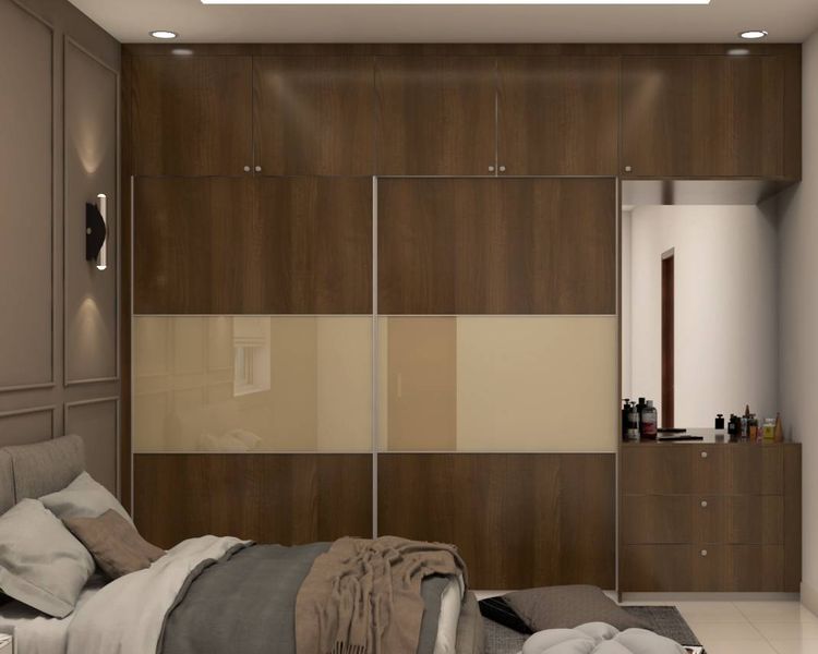 Spacious Sliding Door Wardrobe Design | Livspace
