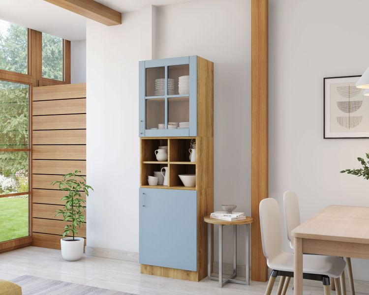 Crockery Unit Design with Tall Unit, Open Unit Divider Shelf in ...