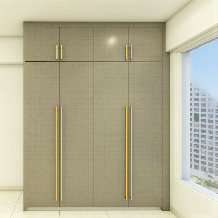 Contemporary Compact Wardrobe With Open Hinges | Livspace